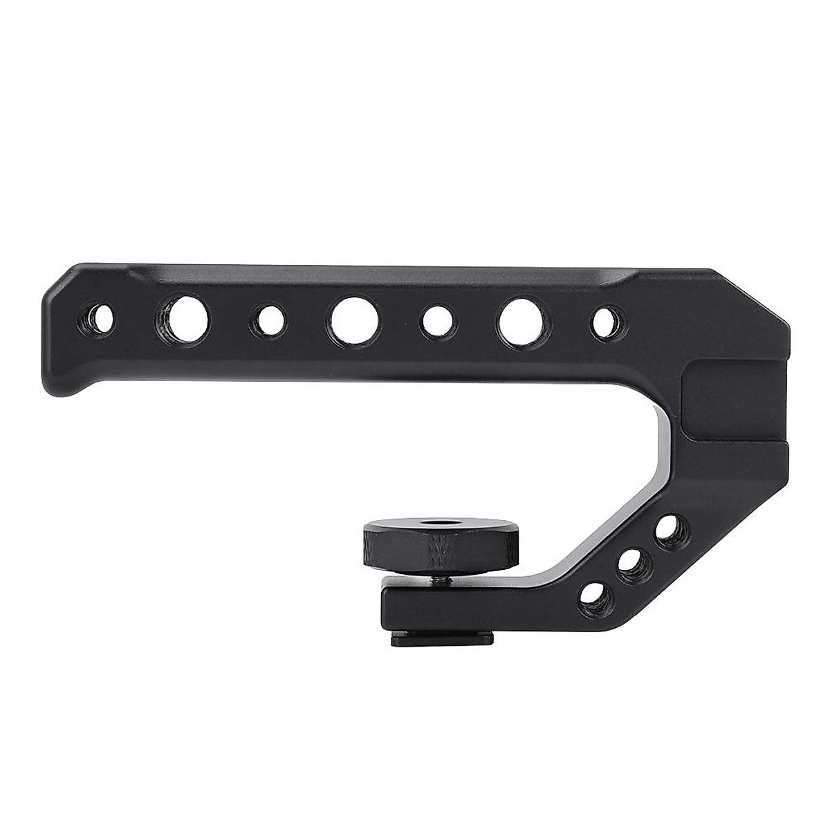 EVTSCAN Camera Handle Grip with 3 Cold Shoe, Universal Video Action Stabilizing Handle Grip Camera Cold Shoe Mount Adapter, 1/4" 3/8" Holes Mount