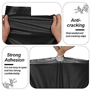 JinRuiKJ Thank You Poly Mailer 100 PCS Shipping Bags Black Envelopes with Self Adhesive, Waterproof and Tear-Proof Postal Bags, Chic Packaging Bags for Small Business, 10x13 Inches, Bulk