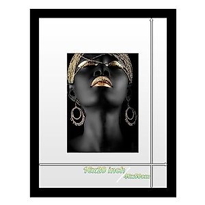 Betionol Diamond Painting Frames 16x20, Large Picture Frame Displays 16x20in Pictures Without Mat, or 12x16in/30x40cm Kid's Art Pictures or Photos with Mat, All Accessories Included