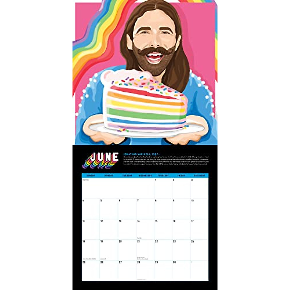 2023 Queer All Year Wall Calendar: Inspiring LGBTQ+ Icons to Celebrate Pride Every Day (17-Month Art Gift)