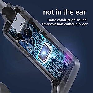 Wireless Bone Conduction Headphone- Bluetooth Stereo Earphones Built-in Noise-canceling Mic Open-Ear Waterproof Sport Headsets for Sports Fitness and Workouts (Black)