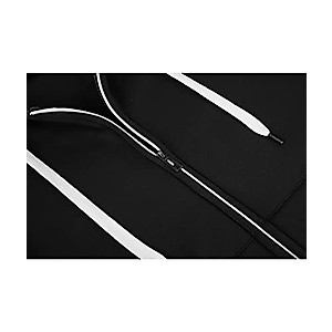 SCODI Hoodies for Men Heavyweight Fleece Sweatshirt - Full Zip Up Thick Sherpa Lined Charcoal Black M