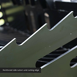 Titan Attachments 72-in Fine Grade Rock Grapple Skeleton Rake with Teeth, Universal Skid Steer Quick Tach