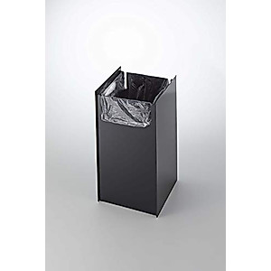 YAMAZAKI home 4493 Trash Can-Modern Garbage Waste Basket with Handle, One Size, Black
