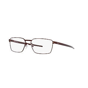 Oakley Men's Ox5073 Sway Bar Rectangular Prescription Eyewear Frames, Brushed Grenache/Demo Lens, 53 mm