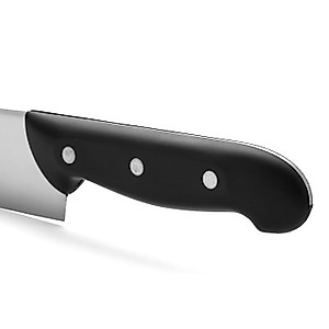 ARCOS Chef Knife 8 Inch Stainless Steel. Multi-use Professional Cooking Knife for Cutting Meat and Vegetables. Ergonomic Polyoxymethylene Handle and 215mm Blade. Series Maitre. Color Black