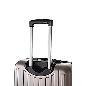 Rockland Paris Hardside Luggage with Spinner Wheels, Silver, 3-Piece Set (20/24/28)