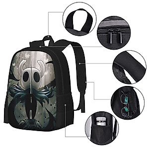 Casual Backpack Hollow_Dark_Knight Large Capacity Schoolbag Shoulders Bag Daypack For Adults And Children