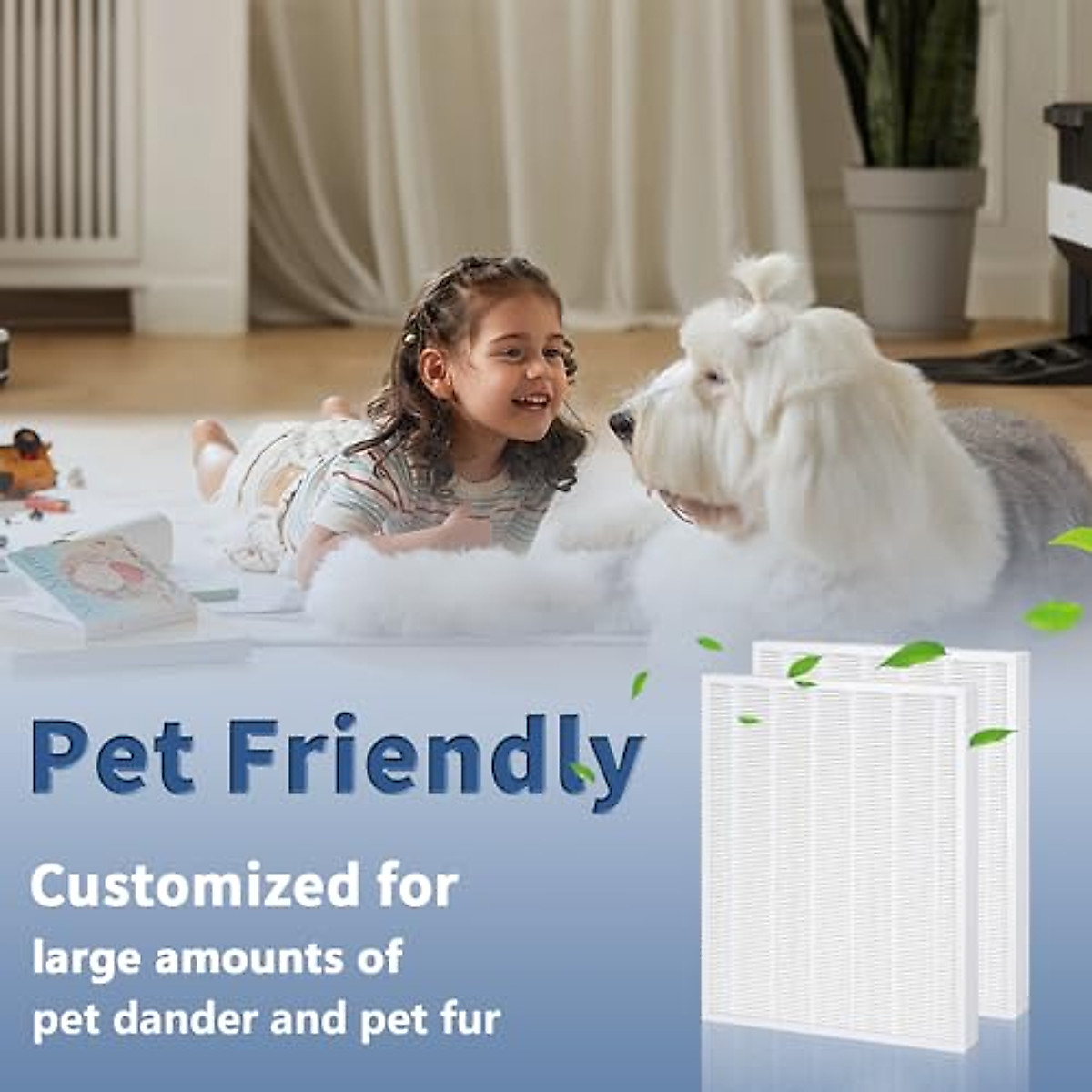 2 Pack C545 True HEPA Replacement Filter S Compatible with Winix C545, B151, P150, 9300 Air Purifier Replacement for Winix S Filter Part 1712-0096-00 and 2522-0058-00