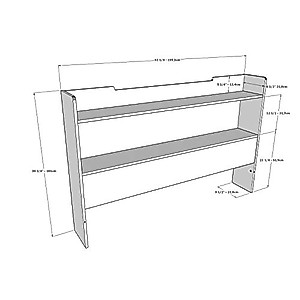Nexera Queen Size Bookcase Headboard, White