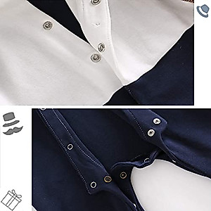 Fairy Baby Formal Baby Boy Outfit One-Piece Romper Gentleman Dress Clothes 0-3 Months, Silver Grey