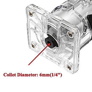 Cozyel 110V 800W Palm Router Electric Hand Trimer Wood Router 1/4" Collets Woodworking Tool Laminate Trimer, Red