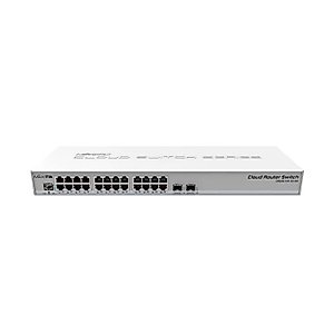 Mikrotik CRS326-24G-2S+RM Cloud Router Switch 326-24G-2S+RM 24 Gigabit port switch with 2 x SFP+ cages in 1U rackmount case, Dual boot (RouterOS or SwitchOS)