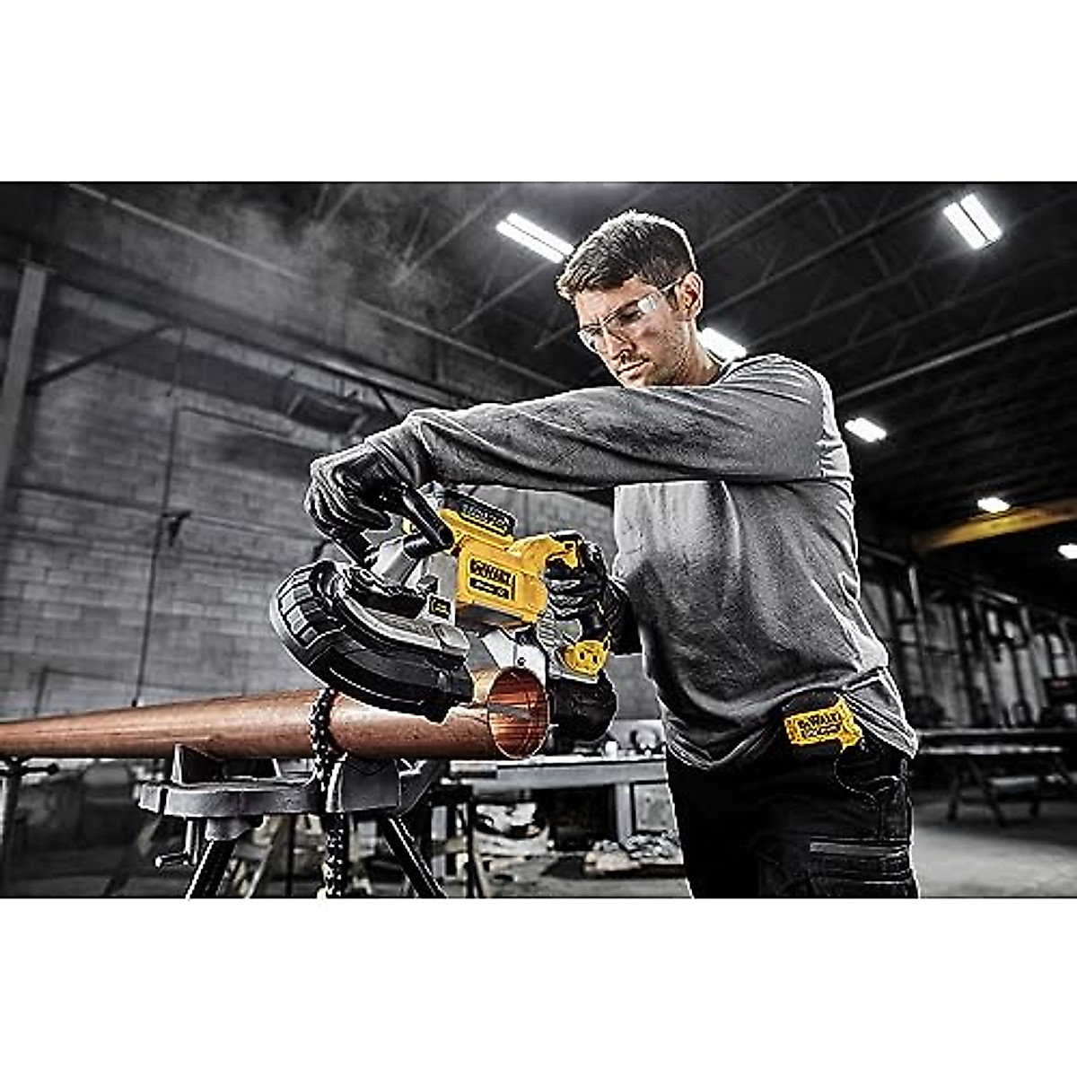 DEWALT 20V MAX Band Saw, 5" Cutting Capacity, Integrated Hang Hooks, Portable, For Deep Cuts, Bare Tool Only (DCS374B)