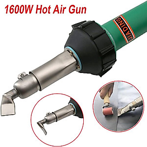 110V 1600W Plastic Welding Gun Hot Air Heat Gun Adjustable Temperature PVC TPO Welding Kit Accessories Speed Nozzle Roller Dolphin Knife Hook