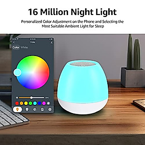 Baby Sound Machine，BGOVERSS White Noise Machine for Baby Sleeping with Night Light, Toddler Sleep Trainer with 24 Soothing Sounds, White Noise Soother with Timer, App Remote Control for Kids'Room Grey