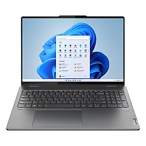 Lenovo Yoga 7 16" WUXGA IPS Touchscreen Laptop Touch Core i5-1335U 8GB LPDDR5 RAM 512GB SSD PCIe NVMe Backlit Keyboard Wi-Fi 6E Numeric Keypad Storm Grey Windows 11 Home (Renewed)