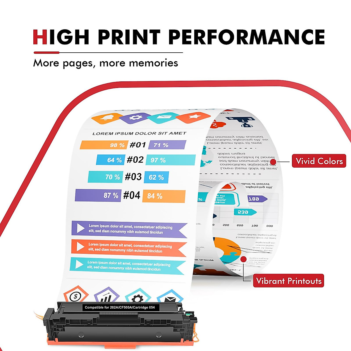 Toner Bank Compatible Toner Cartridge Replacement for Canon 054 054H CRG-054 Color ImageCLASS MF644Cdw MF642Cdw LBP622Cdw MF641Cw MF644 Printer Ink (Black Cyan Magenta Yellow, 4-Pack)
