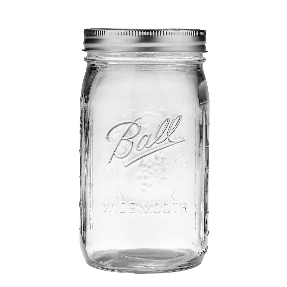 Ball Quart (32oz) Jar with Silver Lid, Wide Mouth, 1 Jar