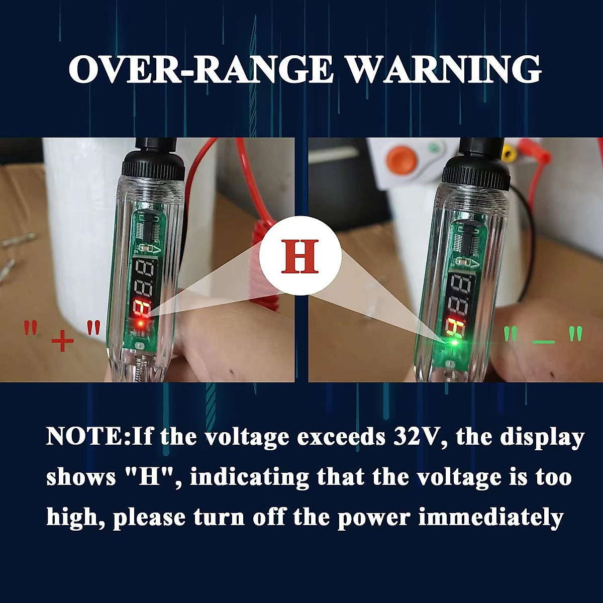 AWBLIN Automotive Test Light Digital LED Circuit Tester, DC 2.6V-32V Auto Electric Tester Light Tool with Voltmeter and Probe for Checking Vehicle Car Truck Motorcycle Boat Fuses and Battery Voltage