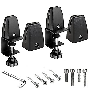 4PCS Sneeze Guard Partition Clamp Adjustable Plexiglass Divider Support Clamps,C Clamp Base Partition Clamp,Sneeze Guard Clamps for Desk Privacy Panel
