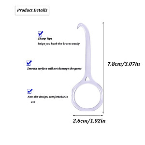 Wenplus 4 Pieces Aligner Removal Tool for Invisible Removable Braces, Invisible Braces Removal Hooks, 4 Colors