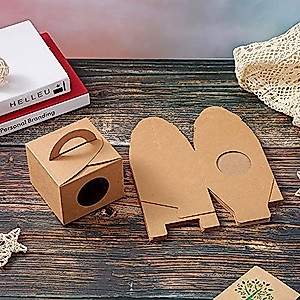 ezek Colored Gift Boxes With Window and Handle, Picnic Wedding Birthday Valentine Party, packs of 12