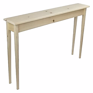 60" Unfinished Pine Narrow Tapered Leg Wall, Foyer, Sofa, Console, Hall Table