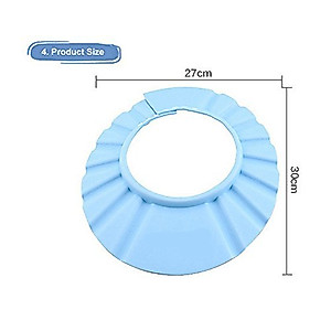 Safe Shampoo Shower Bathing Protection Soft Cap Hat for Toddler's, Baby,Children & Kids to Keep The Water Out of Their Eyes & Face (Blue)
