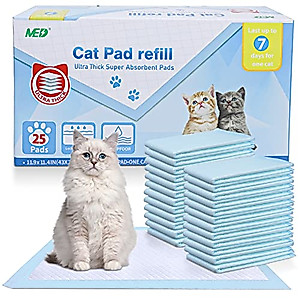 Cat Litter Pads Superior Absorbent 25 Count Generic Refill Compatible with Tidy Cat Breeze Litter System 16.9x11.4 Inch Enhanced Odor Control