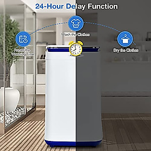 Giantex Portable Washing Machine, Washer and Spinner Combo with Water Heating, 8 Programs 3 Water Levels and Built-In Drain Pump, 2 In 1 Compact Laundry Washer Full Automatic for Apartment Dorm RV