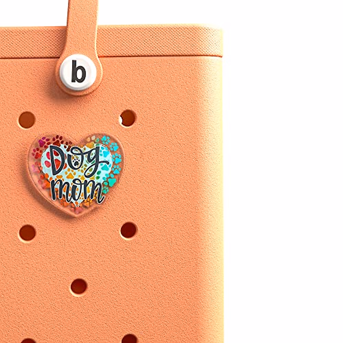 BOGGBeans Dog Mom Charm for Bogg Bag, Simply Southern Totes, and Similar Styles. Acrylic 3" Animal Pet Charm Accessories for Beach Totes