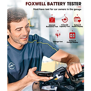 FOXWELL Car Battery Tester BT100 Pro 12V Automotive 100-1100CCA Analyzer with EVA Case