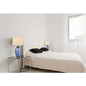 28" Height Ashland Sky Blue Glass Table Lamp