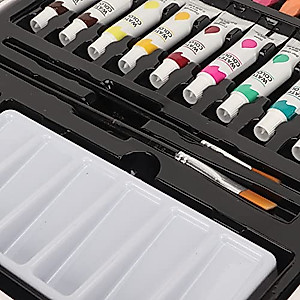 GLOGLOW Marker Crayon Kit Arts and Crafts Supplies Coloring Art Kit Gift Case Markers Crayon Colour Pencils, 53pcs Art Set for Budding Artists Kids Teens Boys Girls CrayonsDrawing &amp;