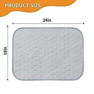 Oiyeefo Washable Pee Pad for Dogs-2 Pack 18"x24" Reusable Puppy Pads,Absorbent Leak Proof Whelping Pads,Non-Slip Waterproof Pet Training Pads for Puppy/Senior Dog Housebreaking,Whelping,Potty Training