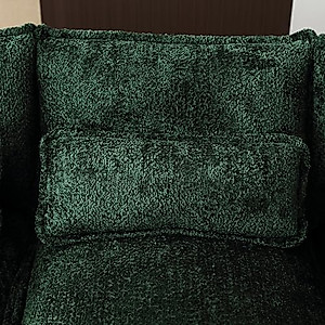 Verfur Deep Seat Modular Sectional Sofa with Double Chaise,110.63" Large Convertible Symmetrical Couch with Solid Wood Legs, Comfy Upholstery Sofa & Couch for Living Room Furniture Set