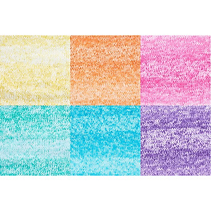 Premier Home Cotton Yarn 6-Pack Bundle with Bella's Crafts Stitch Markers (Splash Mix)