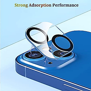 [3 Pack] Tamoria Camera Lens Protector Compatible for iPhone 13 & iPhone 13 Mini Camera Cover Premium 9H Tempered Glass [Anti-Scratch]99.99% Transparency with Black Circle Design for iPhone 13 6.1 Inch & iPhone 13 Mini 5.4 Inch