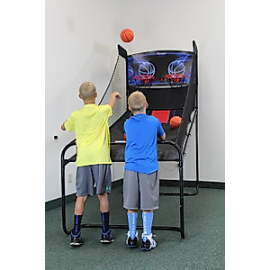 Atomic Jumpball Deluxe Double Electronic Basketball Shootout Includes Four Mini Basketballs and Inflating Air Pump
