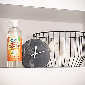 Amazing Natural Based Laundry Detergent Liquid (256 Loads) - Powerful Natural Enzymes - USA Made (32oz Bottle)