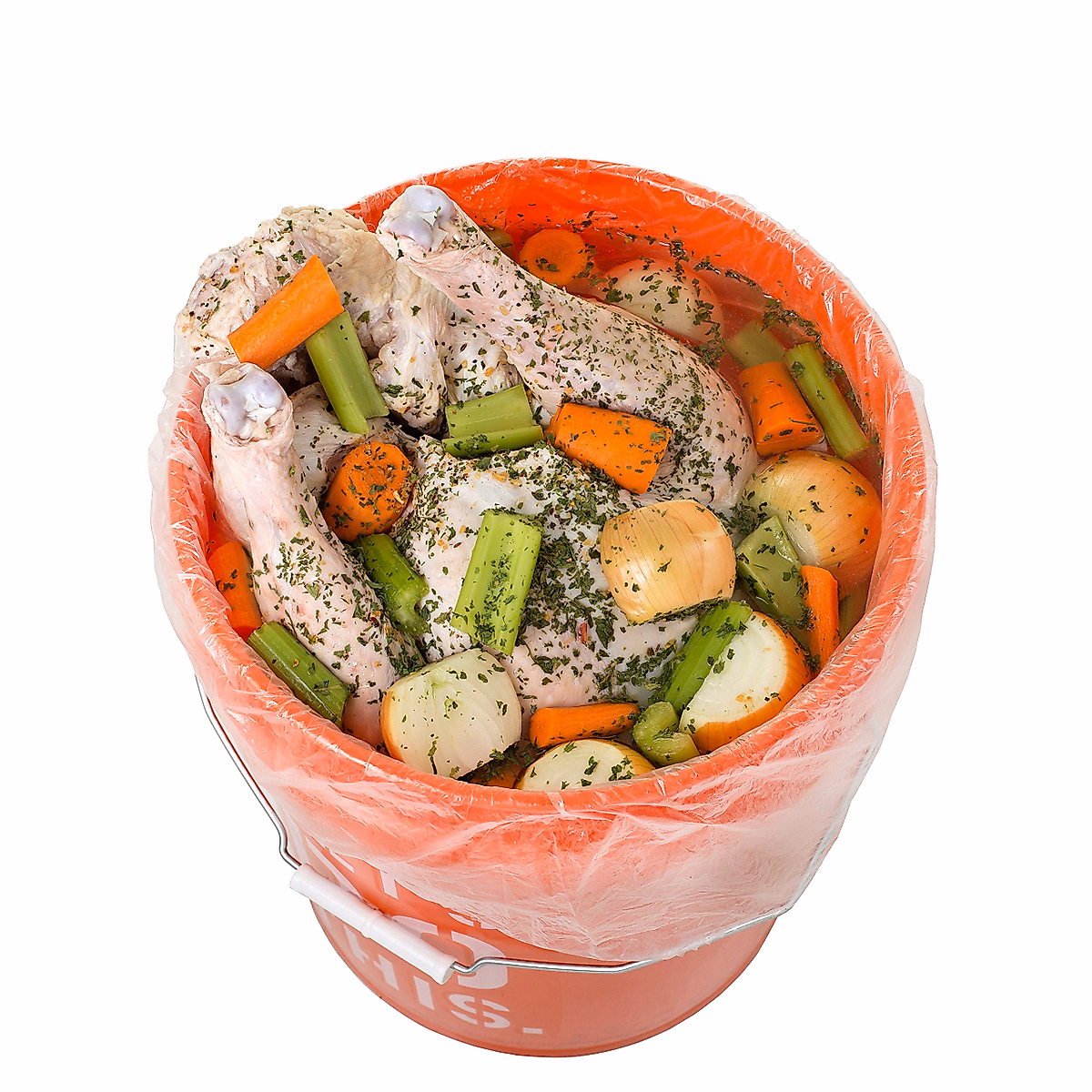 5 Gallon Bucket Liner Bags for Marinading and Brining - Durable, Food Grade, BPA Free, 25/Roll