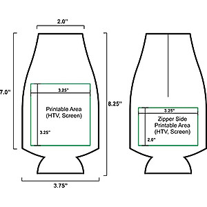 Blank Foam Beer Bottle Coolie (4 Pack, Red)