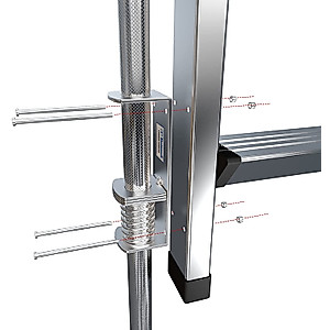 TOUGHER Ladder Leveler Pair,Ladder Accessories Tools Working on Stairs, Adjustable Ladder Leveler for Stable Platform and Ground Level for All Surfaces-Standard Version （20"）