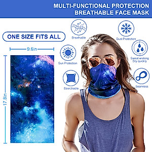 6 Pack Neck Gaiter Elastic Balaclavas Face Mask Versatile Bandana for Men Women