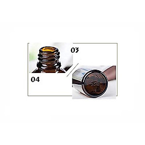 erioctry 6PCS 10ml 0.34oz Empty Refillable Amber Graduated Glass Essential Oil Bottle Vial Container with Glass Pipette Dropper