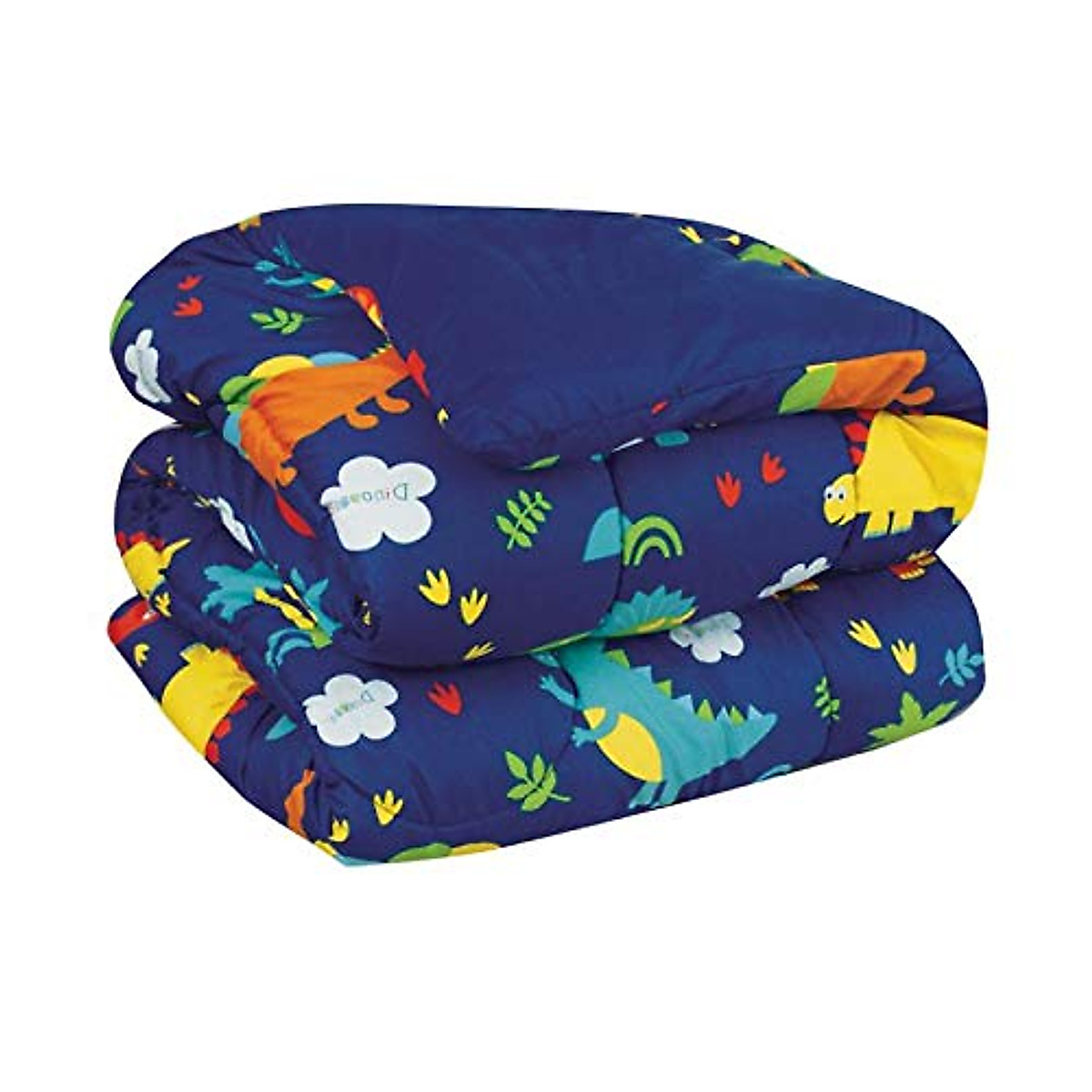 Bedding Haus Twin Kids Comforter Bedding Set (6pc), Multi-Color Dinosaur Design, Fun and Bright Bed Covers Boy Girl Kids, Comforter, Pillow Sham, Toy Pillow, 3pc Sheet Set, Twin 6pc Dino Multi