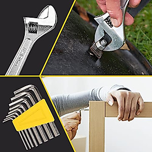 COMOWARE 130 Piece Tool Set, General Household Hand Tool Kit with Plastic Toolbox Storage Case