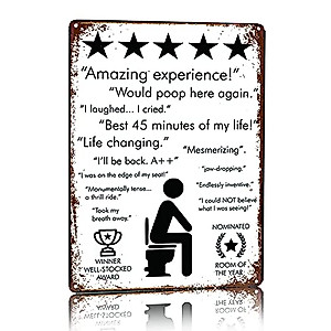 funny toilet feedbacks humor metal tin sign for Bar Cafe Pub Wall Decor Retro Vintage 8 X 12 inches