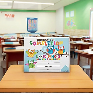 Fun Express 100th Day Owl Certificate - 25 Pieces - Educational and Learning Activities for Kids - Party Favors for Teacher Office Gifts Decor Supplies - Students Teachers Supplies